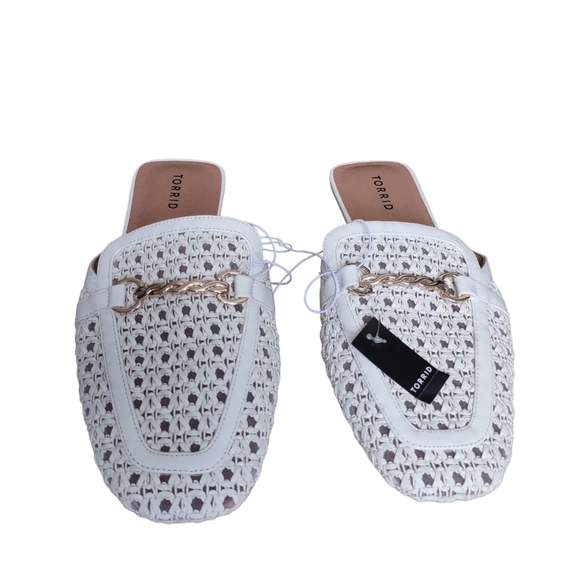 torrid | Shoes | Torrid Size 1ww Wide Width Bone Horsebit Woven Mule ...